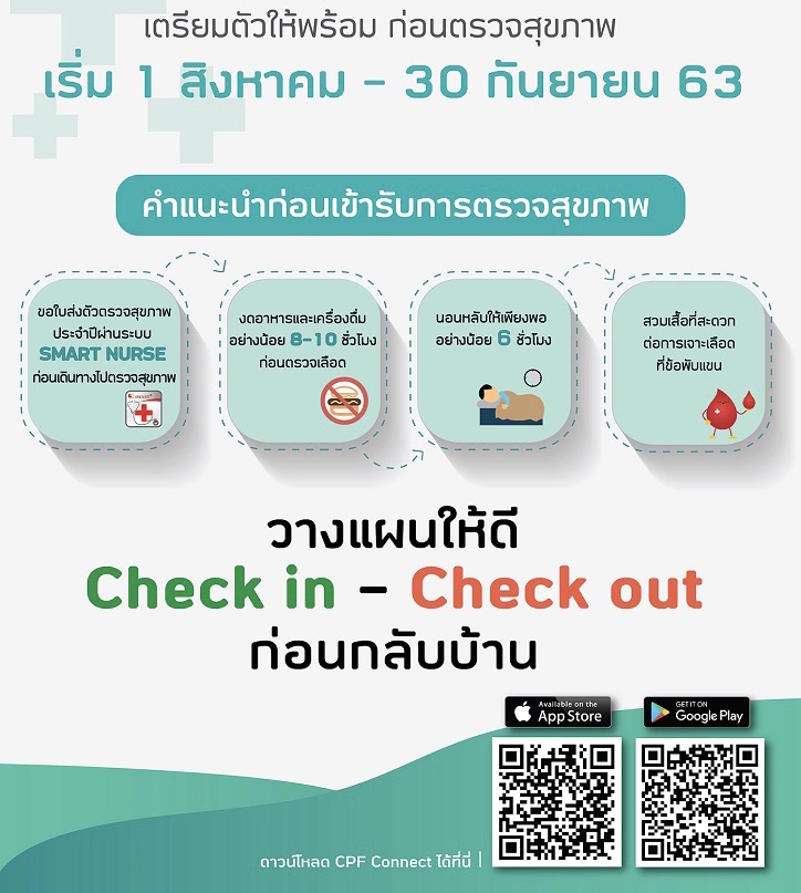 ชาวซีพีเอฟ รับการตรวจสุขภาพประจำปี เริ่ม 1 ส.ค. - 30 ก.ย. 63 กับรายชื่อ 17 รพ.ตรวจสุขภาพประจำปี ...