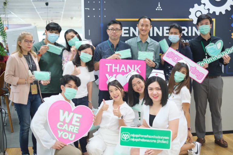 หน้ากากอนามัยซีพี ทยอยส่งมอบให้เพื่อนพนักงาน บริษัท CPTG&CPP เป็นที่เรียบร้อยแล้ว