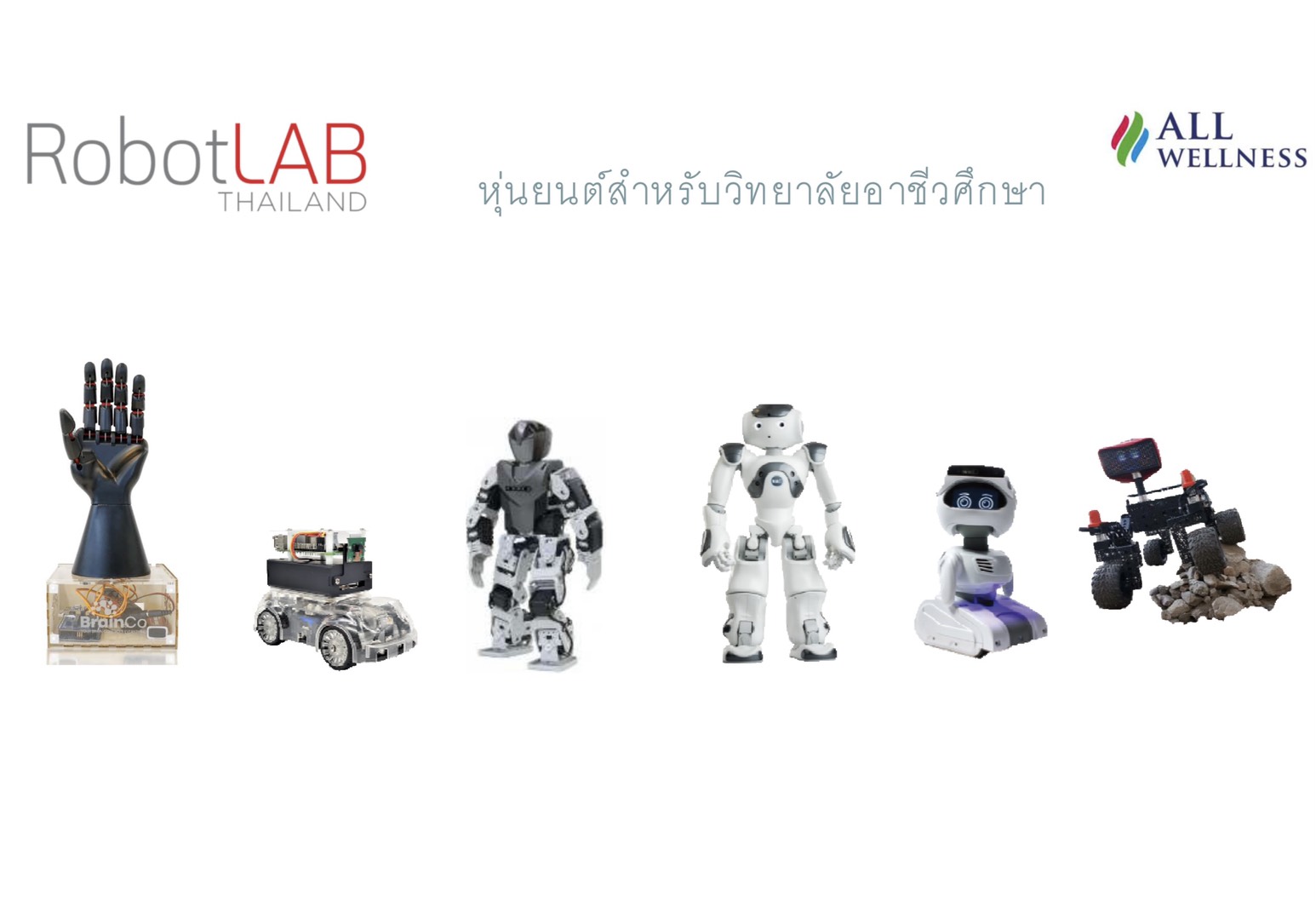 PAT ร่วมกับ บริษัท All WELLNESS พัฒนาหลักสูตร ROBOT LAB THAILAND หุ่นยนต์สำหรับวิทยาลัยอาชีวศึกษา
