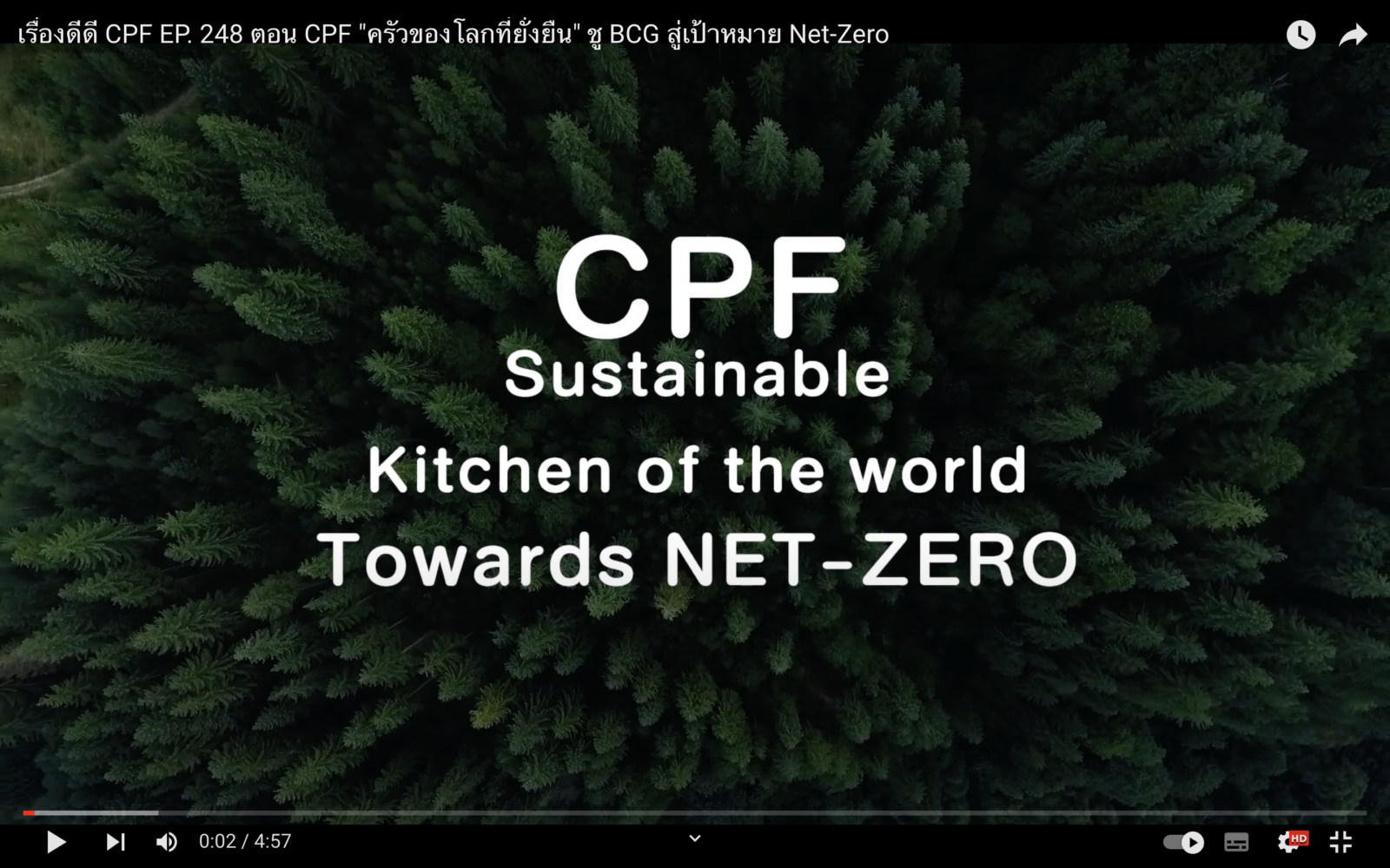 CPF "ครัวของโลกที่ยั่งยืน" ชู BCG สู่เป้าหมาย Net-Zero