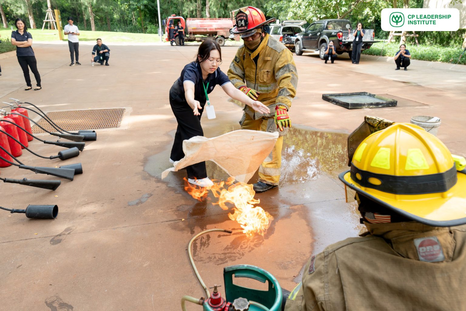 🔥🧯💚 CPLI จัดอบรมหลักสูตรการดับเพลิงขั้นต้น การฝึกซ้อมดับเพลิงและอพยพหนี ...